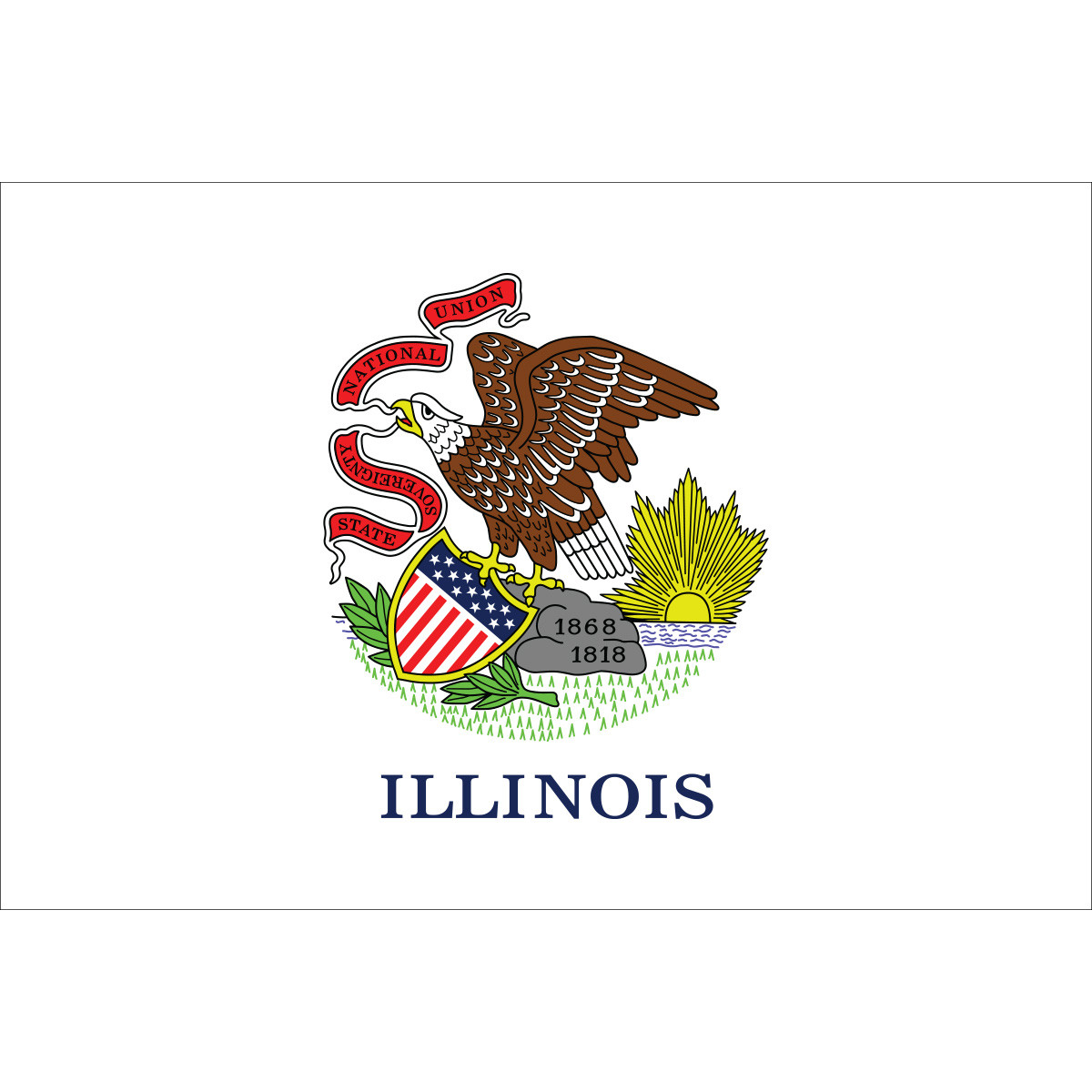 Illinois Flag | Car Flags and Accessories | Flagpole Store