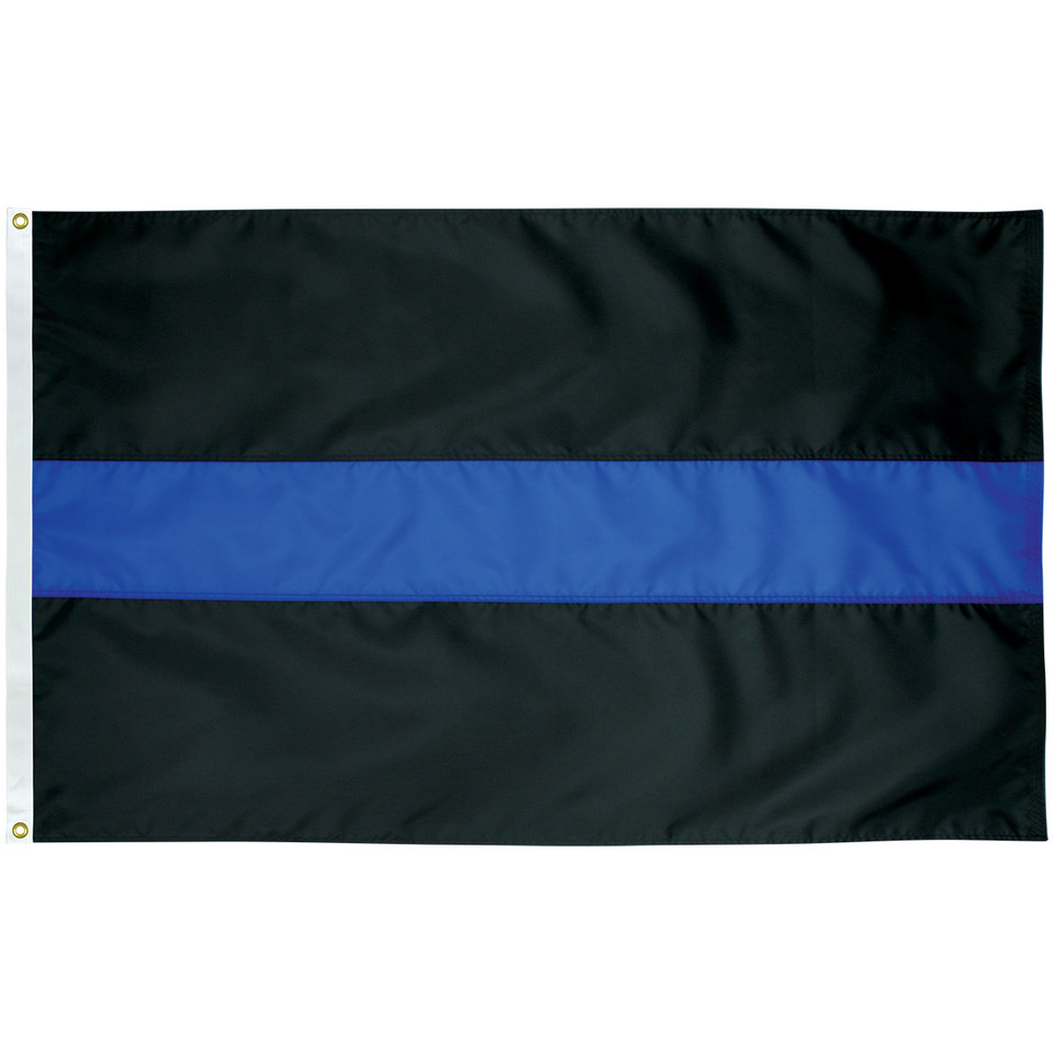Blue Line Flag with Embroidered Stars | Flagpole Store