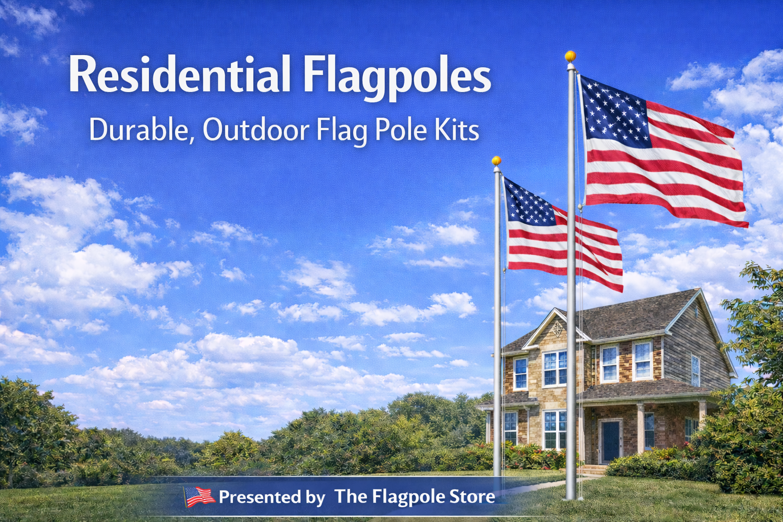 Residential Flagpoles & Outdoor Flag Pole Kits | The Flagpole Store