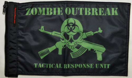 Zombie Outbreak Tactical Response Unit Flag | Car Flags and Accessories ...