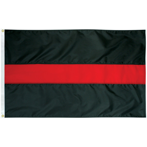 Nylon Thin Red Line Firefighters Flag | The Flagpole Store