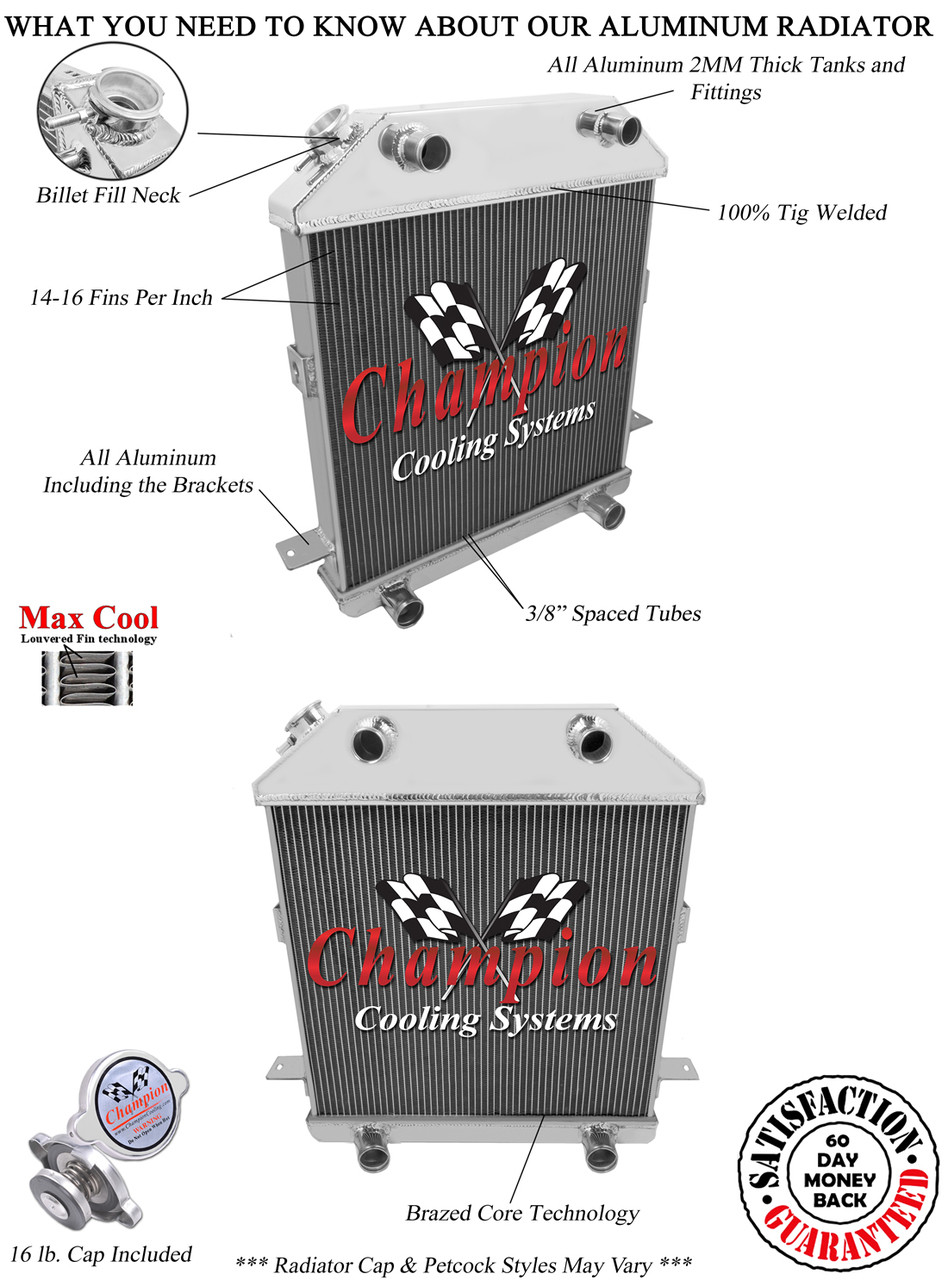 1939-1940 Ford Standard Flathead V8 Application All Aluminum Radiator ...