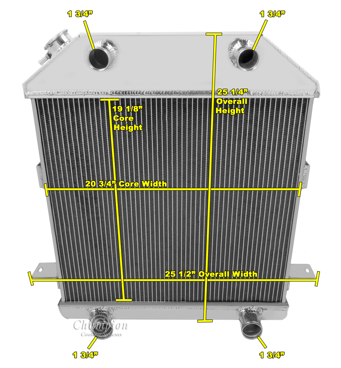 1939-1940 Ford Standard Flathead V8 Application All Aluminum Radiator ...