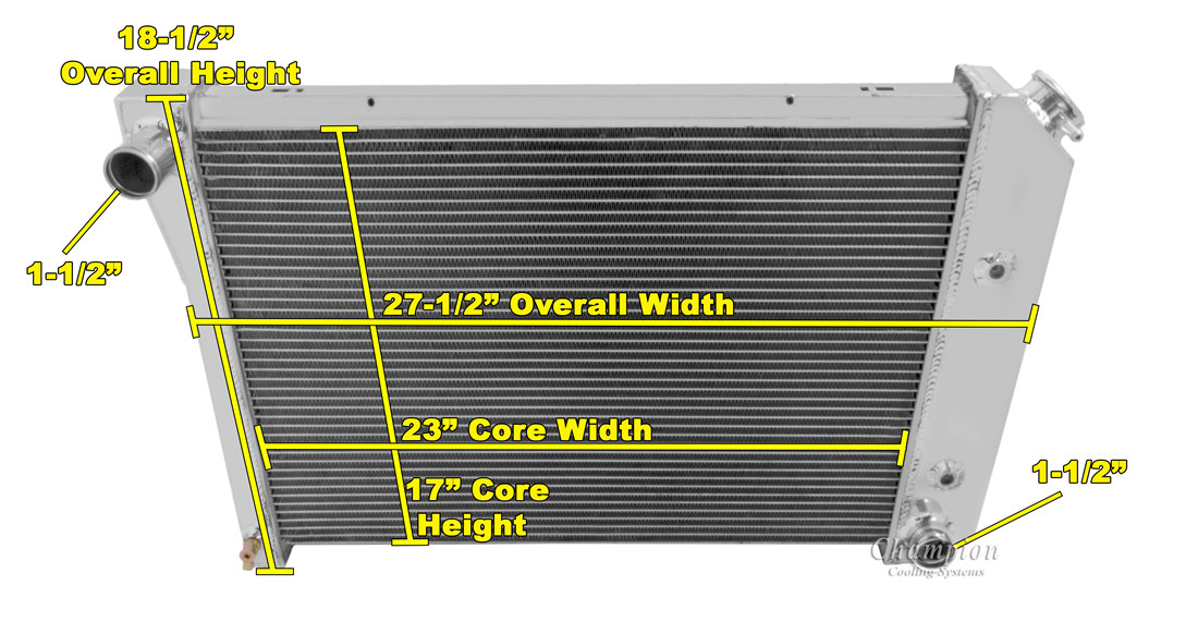 1973-1974 Oldsmobile Omega All Aluminum Radiator - Reliable Radiator
