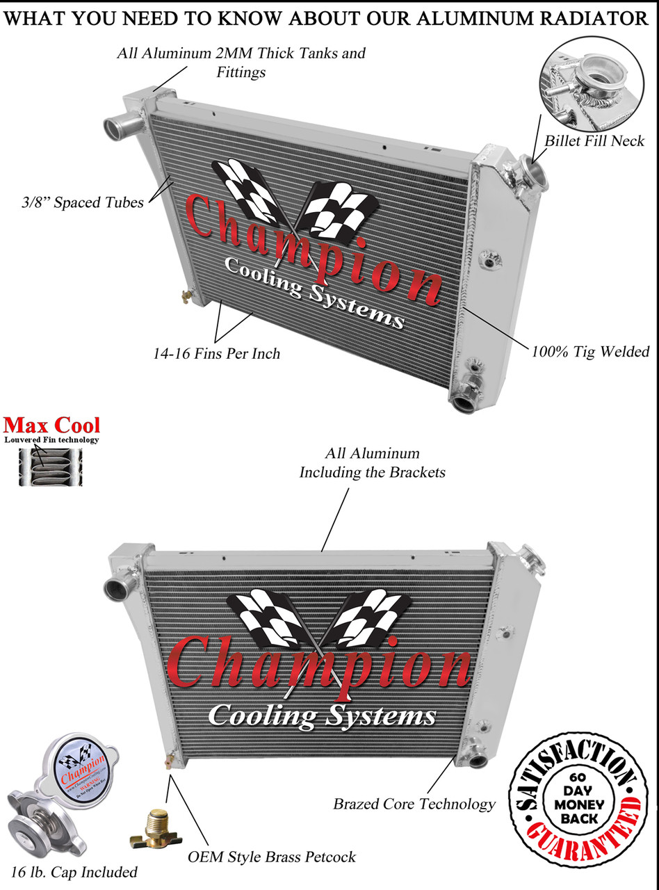 1973-1974 Pontiac Ventura All Aluminum Radiator - Reliable Radiator