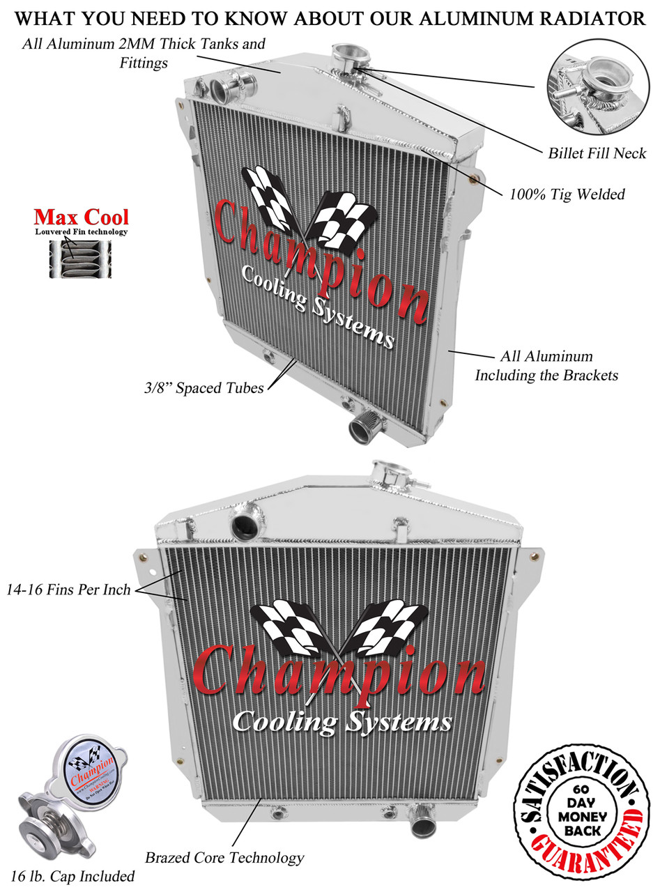 1946-1948 Chevrolet Fleetline All Aluminum Radiator - Reliable Radiator