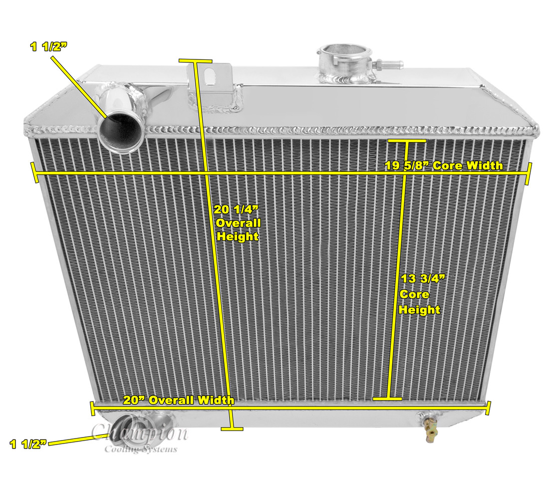1941-1952 Jeep Willys All Aluminum Radiator - Reliable Radiator