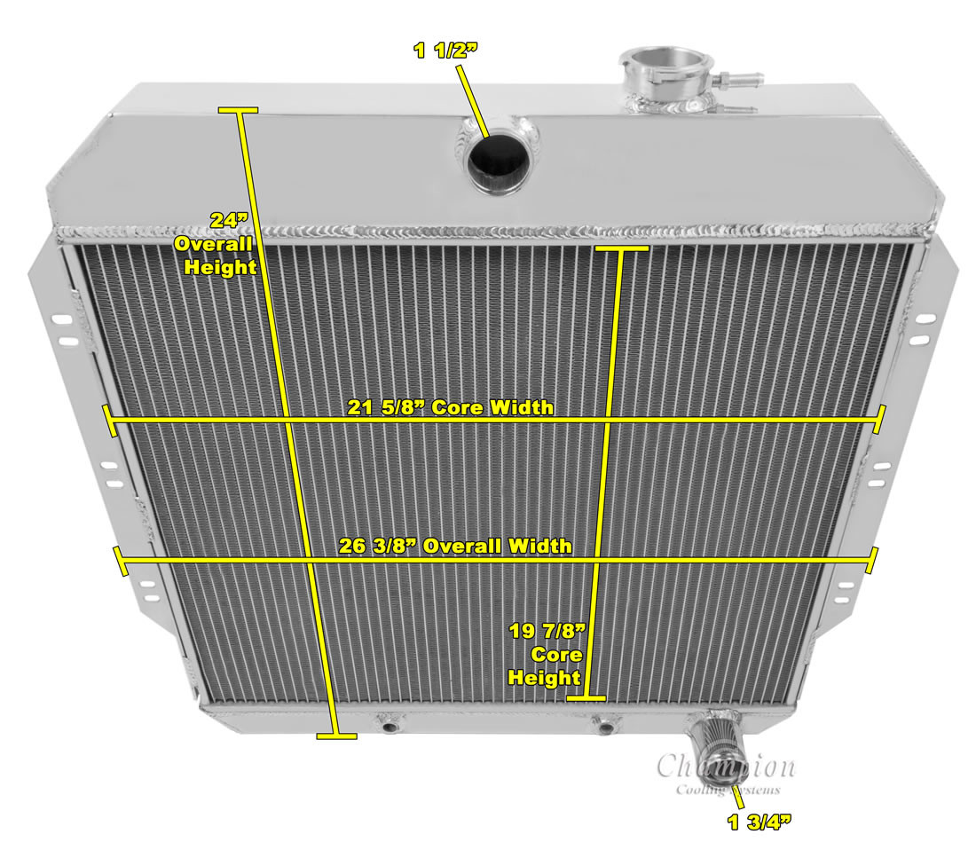 1960-1962 Chevrolet C/K Series Pickup Truck All Aluminum Radiator ...