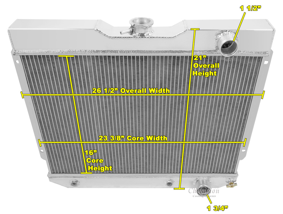 1963-1965 Chevrolet Chevy II All Aluminum Radiator - Reliable Radiator
