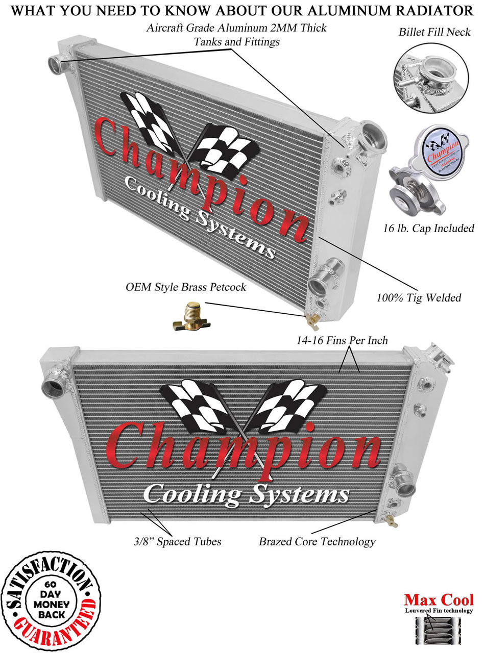 1983-1993 Chevrolet S10 Blazer All Aluminum Radiator - Reliable Radiator