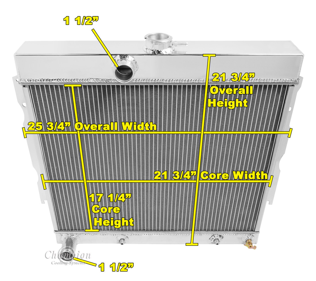 1967-1969 Plymouth Satellite All Aluminum Radiator - Reliable Radiator