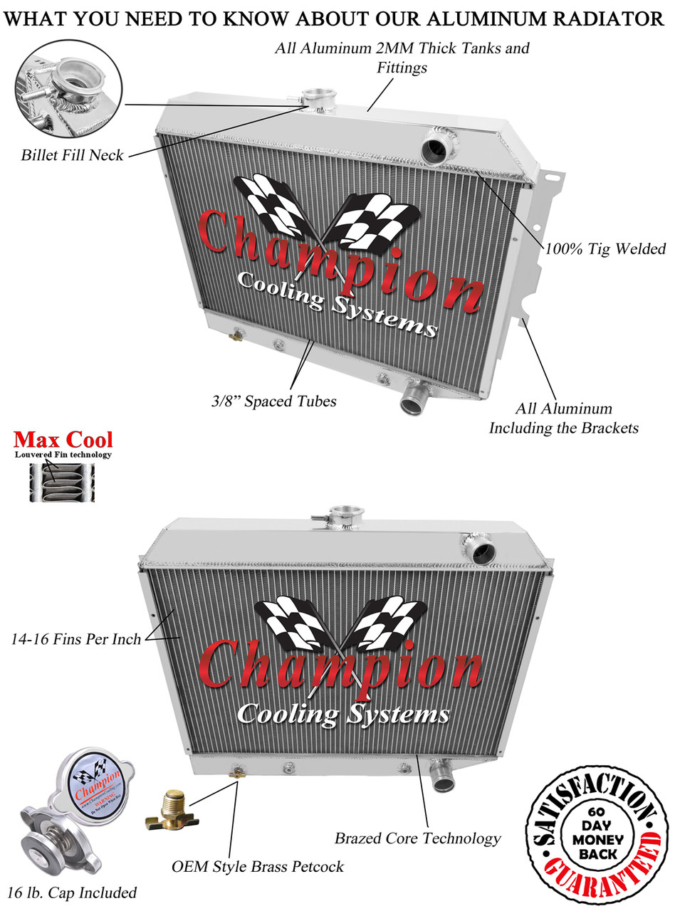 1968-1973 Plymouth Roadrunner All Aluminum Radiator - Reliable Radiator