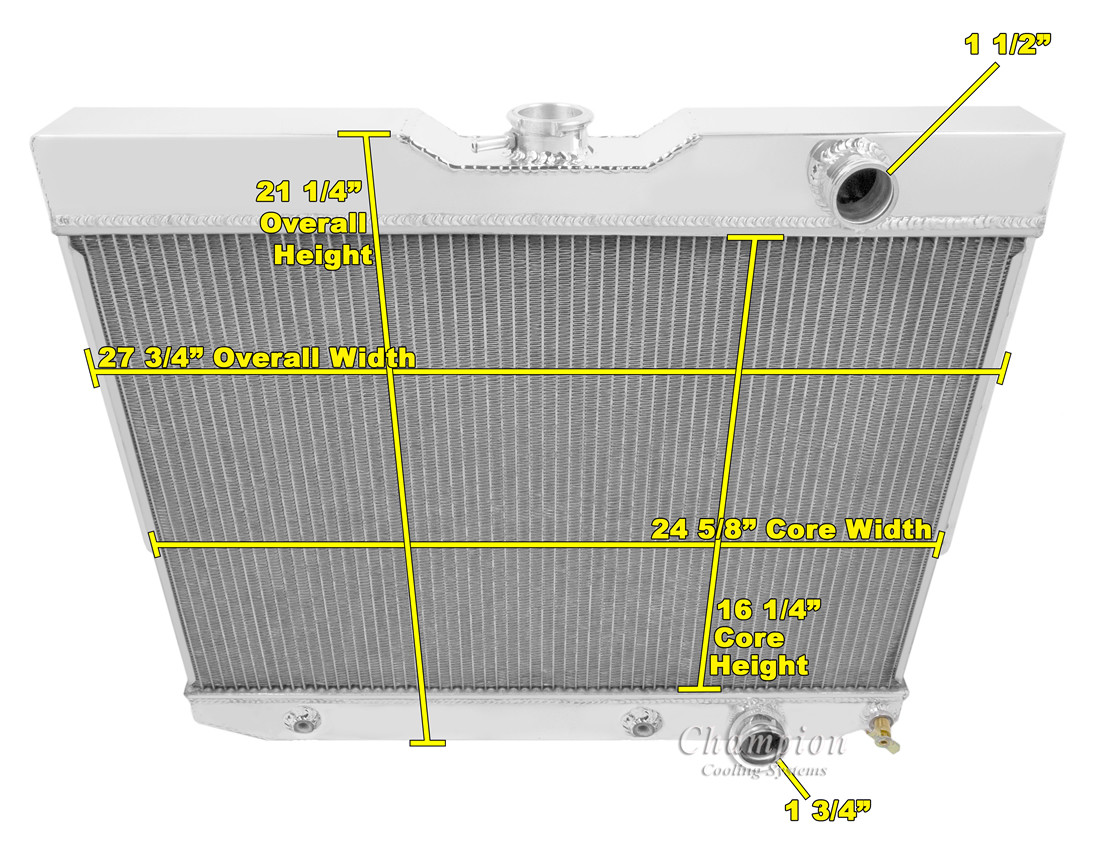 1959-1963 Chevrolet Impala All Aluminum Radiator - Reliable Radiator