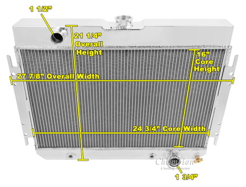 1963-1967 Chevrolet Impala All Aluminum Radiator - Reliable Radiator