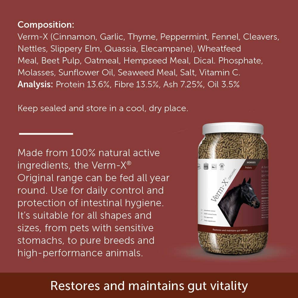 Verm-X Herbal Pellets for Horses & Ponies - Homestead Farm Supplies