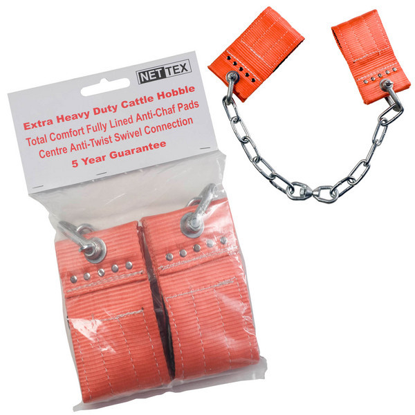 Net-Tex Cattle Hobbles Strong Web with Chain - Extra Heavy Duty ...