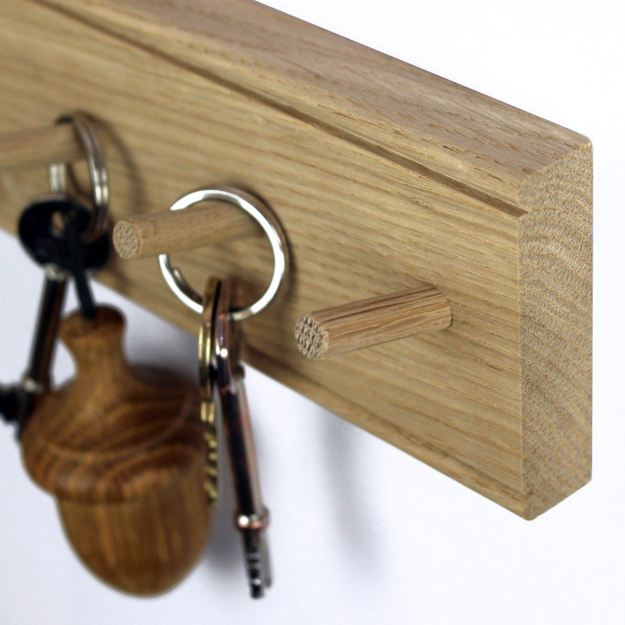 Creamore Mill Key Rack Oak - 5 peg - Homestead Farm Supplies