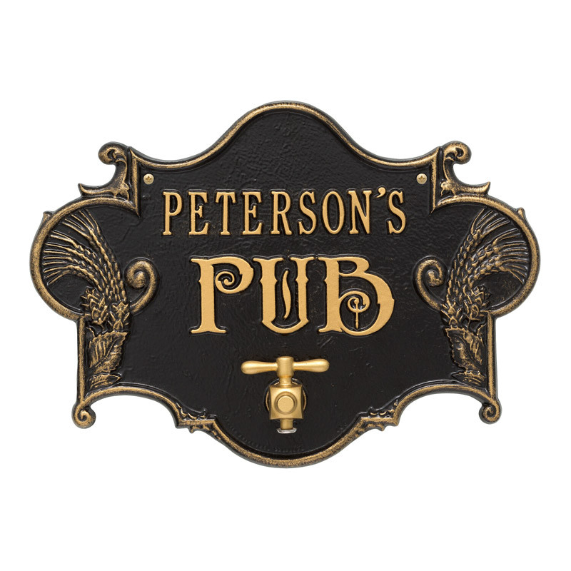 Quality Crafted Beer Plaque Personalized Metal Home Bar Sign ...