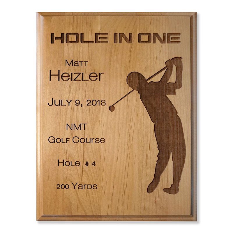 Shop by Theme - Golf Gift Ideas - Hole In One Plaques & Displays ...
