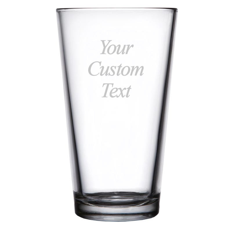 Personalized Pint Glass Custom Engraved Text & Logo - Northwest Gifts