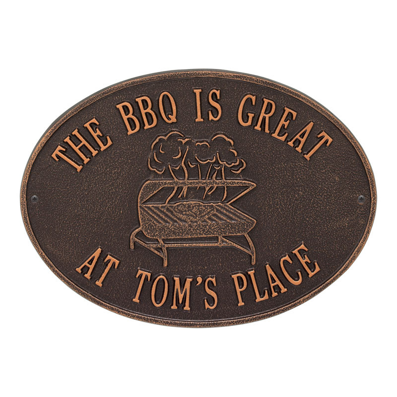 BBQ Grill Party Personalized Metal Plaque - Northwest Gifts