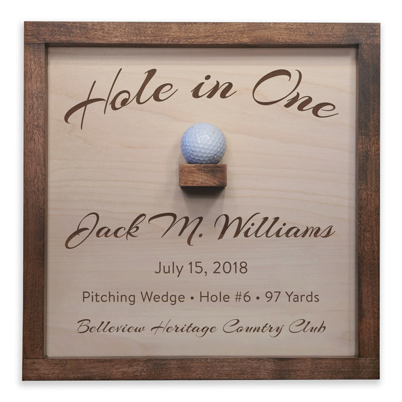 Shop by Theme - Golf Gift Ideas - Hole In One Plaques & Displays ...