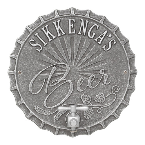 Beer Cap Brew Pub Personalized Metal Plaque with Bottle Opener ...