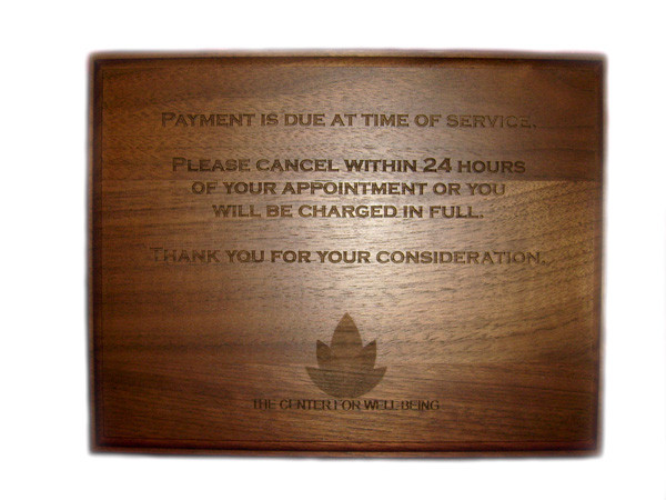 Laser Engraved Walnut Wood Plaque 8x10 - Northwest Gifts