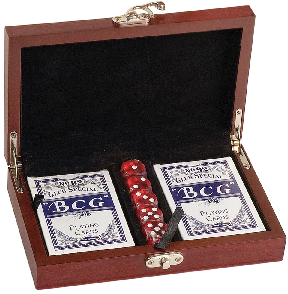 Custom Engraved Flask & Playing Cards Gift Set - Northwest Gifts