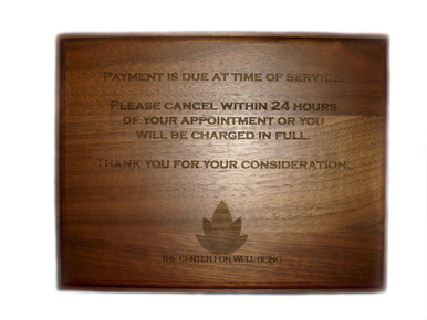 Laser Engraved Walnut Wood Plaque 8x10 - Northwest Gifts