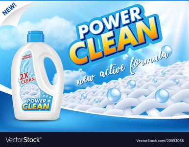 Power Clean Laundry Detergent (60 ml) - Bubbles And Dice