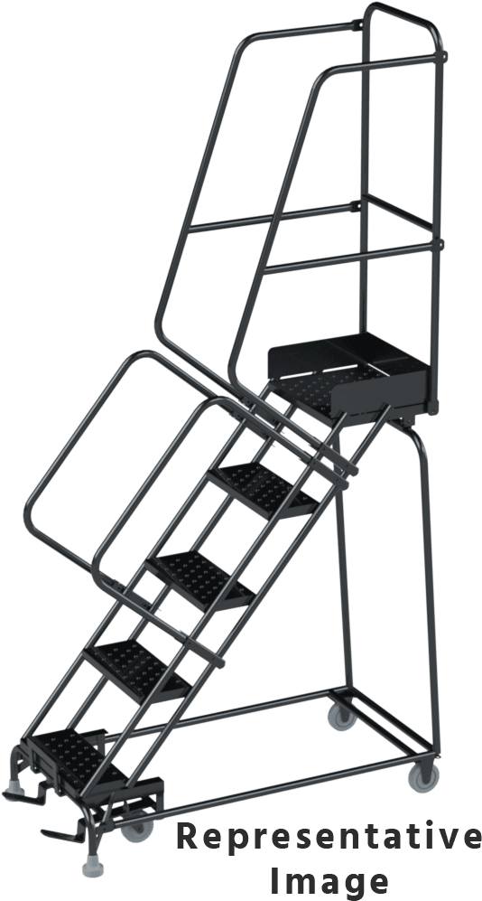 50 Degree Slope Walk Down Ladders, CALOSHA, 50° Incline, 5 Step, 24 In ...