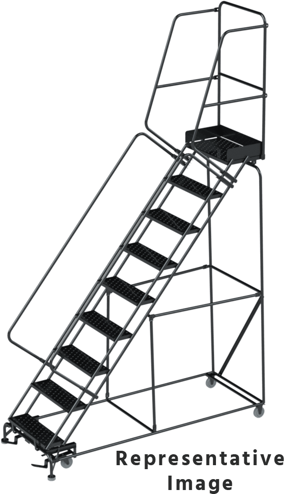 50 Degree Slope Walk Down Ladders, CALOSHA, 50° Incline, 9 Step, 32 In ...
