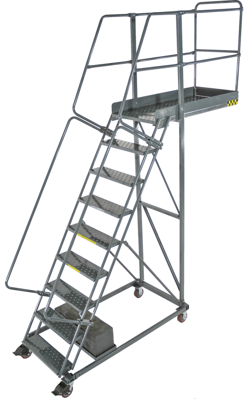 Cantilevered Ladders, 9 Step, 32 In Wide Base, 42 in Overhang ...