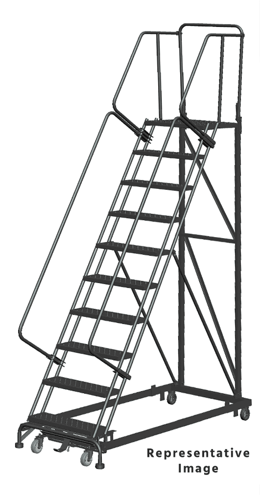 Heavy Duty 10 Step, 50 Degree Slope Ladder, P, Setup - Ballymore Safety ...