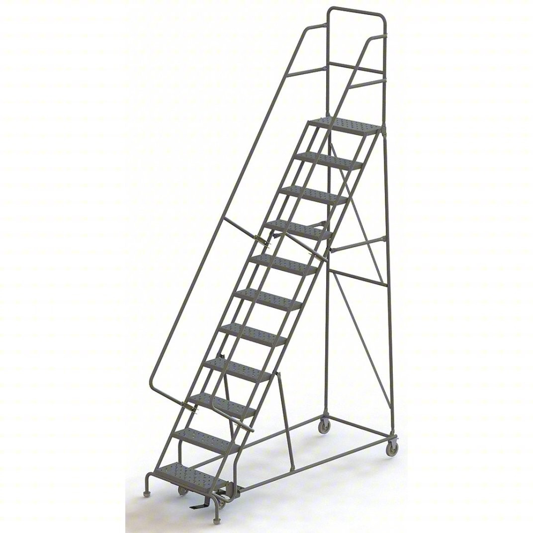 KD 11 Step All DirECtion Rolling Ladder: 110 In Platform Height, 10 In ...