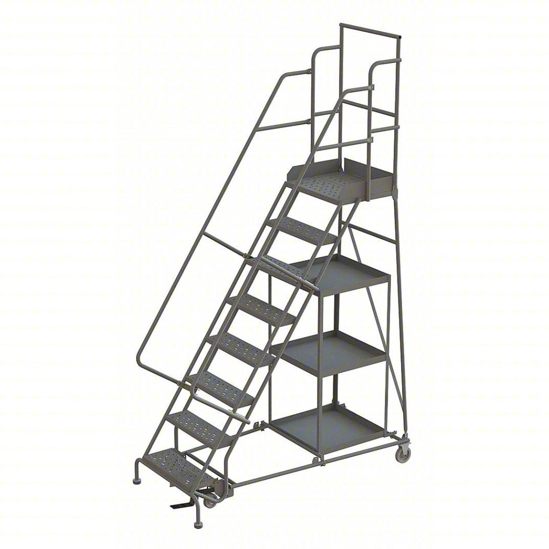 KD 8 STEP Stock Picking Rolling Ladder: 80 in Platform Height, 20 in ...