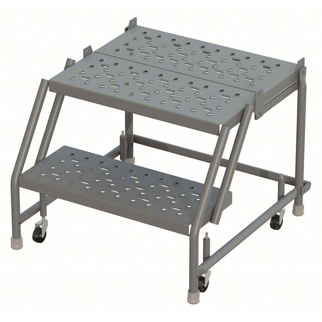 KD 2 Step Steel Ladder Perf 24 Wide With 20" With Deep Top Step Step ...