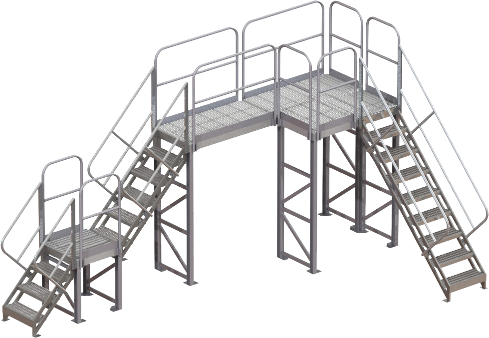 Tri-Arc Ladder: 72 In Top Step Height, 7 Steps, 45° Climbing Angle, 68 ...
