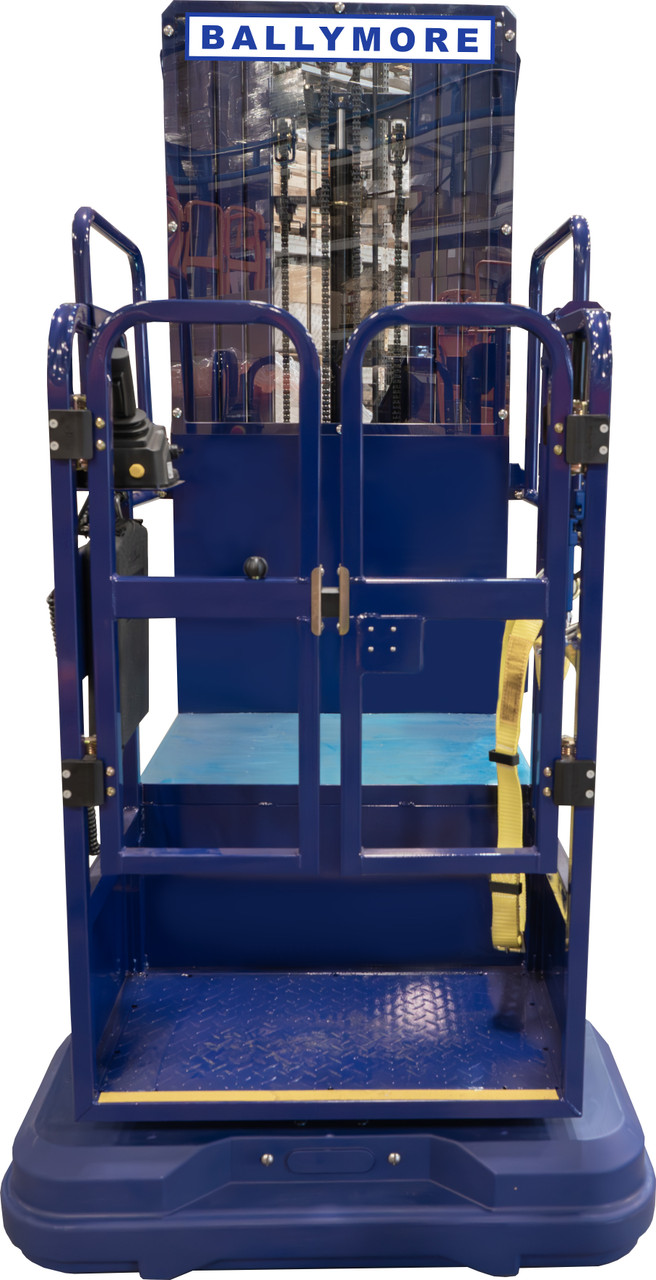 PS-15DRVS - Drivable Power Stocker Vertical Mast Lift - With Safety ...