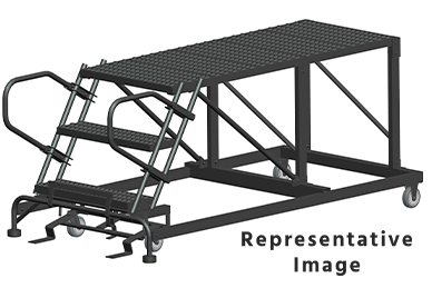 50 Degree Single Entry Platforms - Without Handrails, 50° Incline, 3 ...
