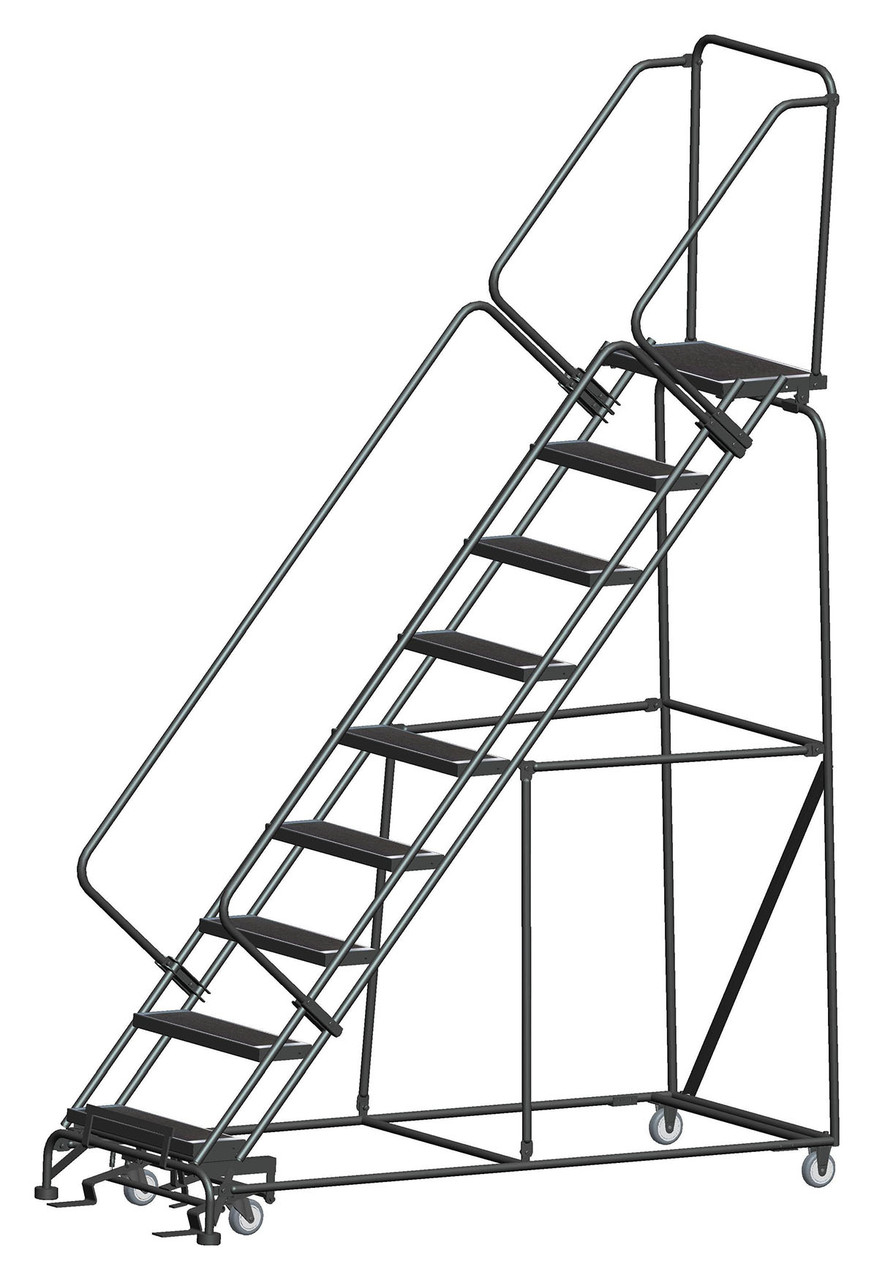 50 Degree Slope Walk Down Ladders, 9 Step, 32 In Wide Base, 14 in Deep ...