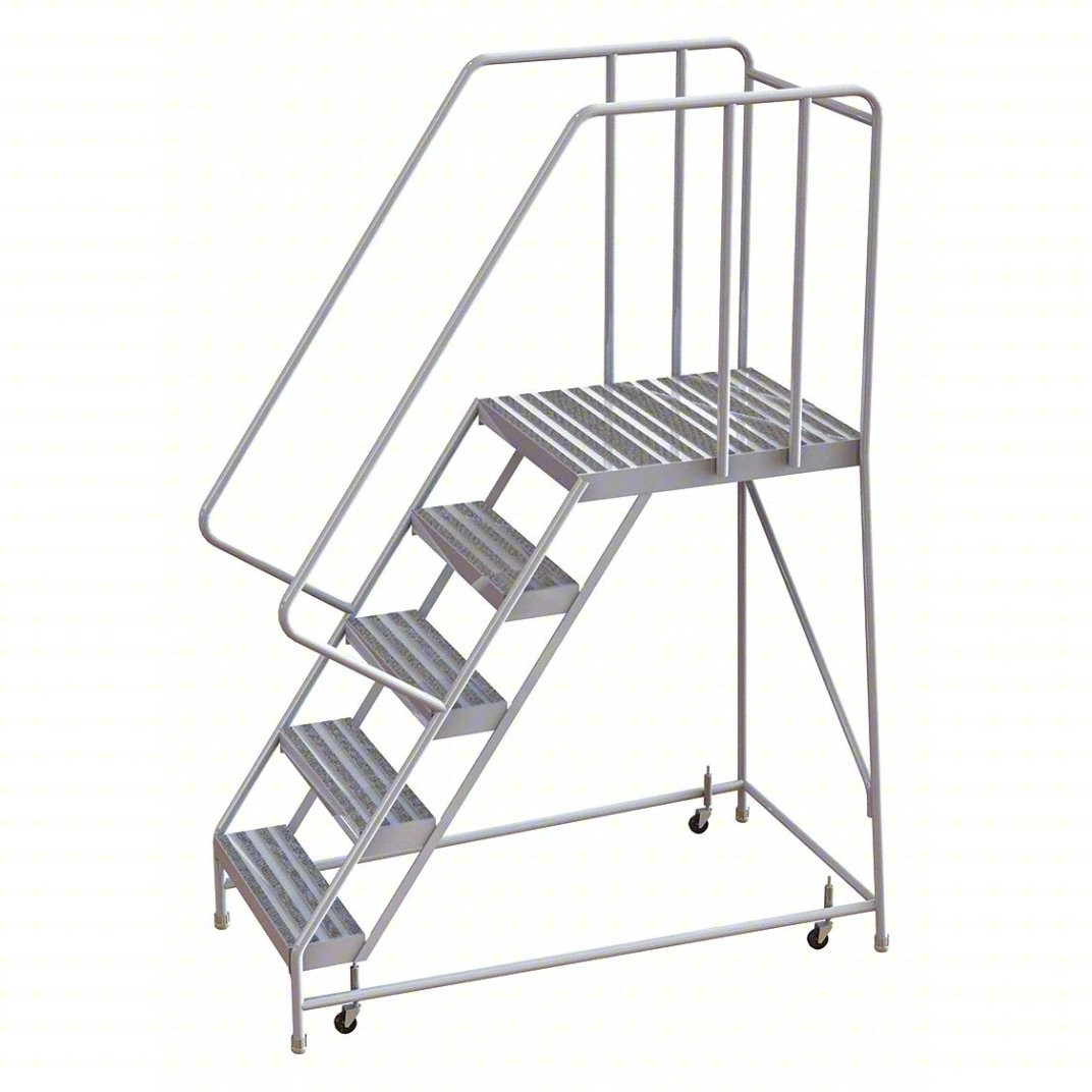 Rolling Ladder: 50 In Platform Height, 28 In Platform Deep, 16 In ...