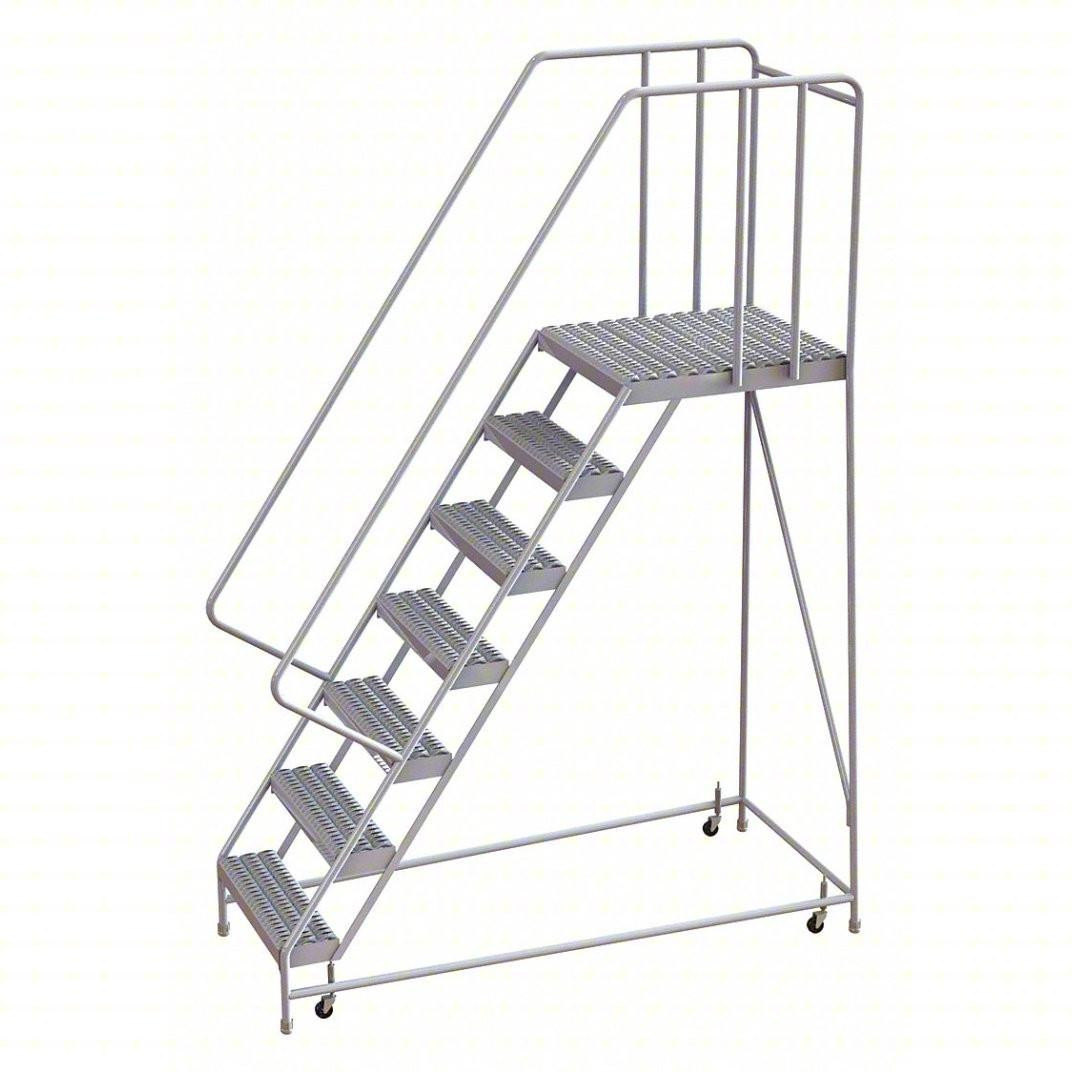 Rolling Ladder: 70 In Platform Height, 28 In Platform Deep, 24 In ...