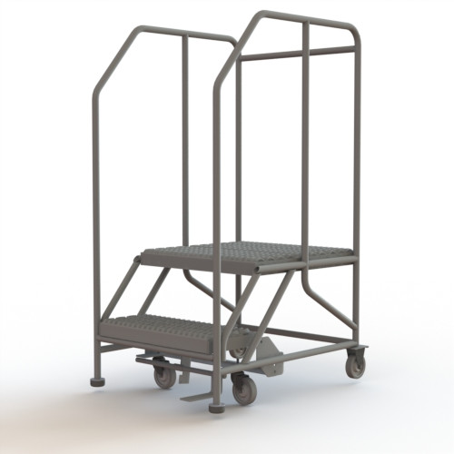 WL 2 Step Steel Work Platform 24 X 24 Grip Rails - Ballymore Safety ...