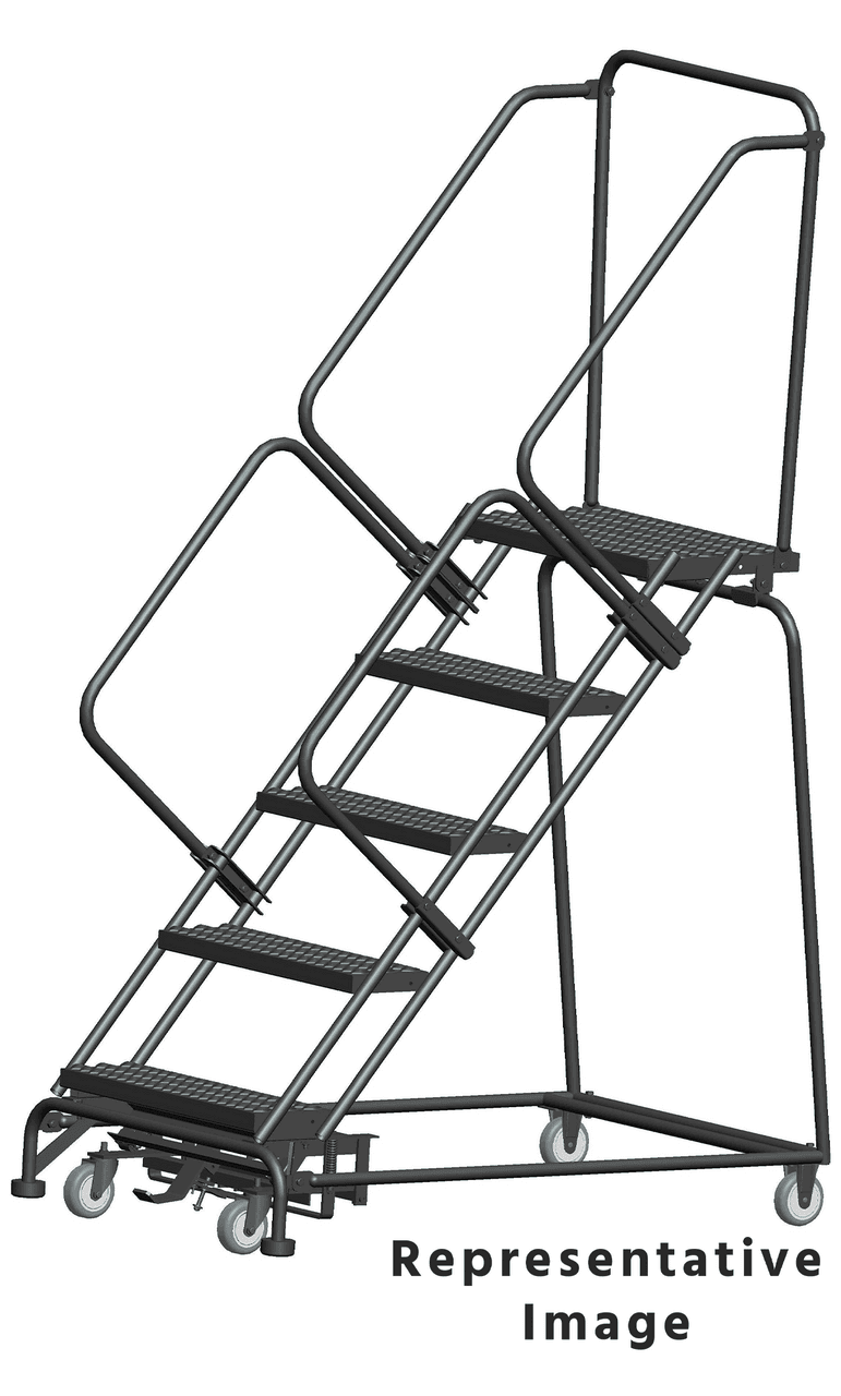 50 Degree Slope Walk Down Ladders, 5 Step, 24 In Wide Base, 14 in Deep ...