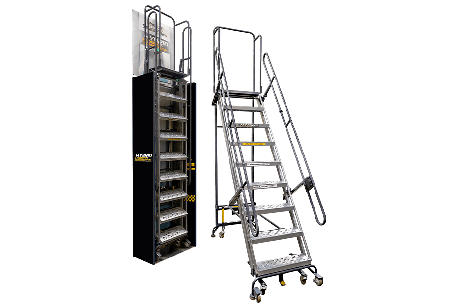10 Step Hybrid Ladder 24" Wide Step with 32" Wide Base - Ballymore ...