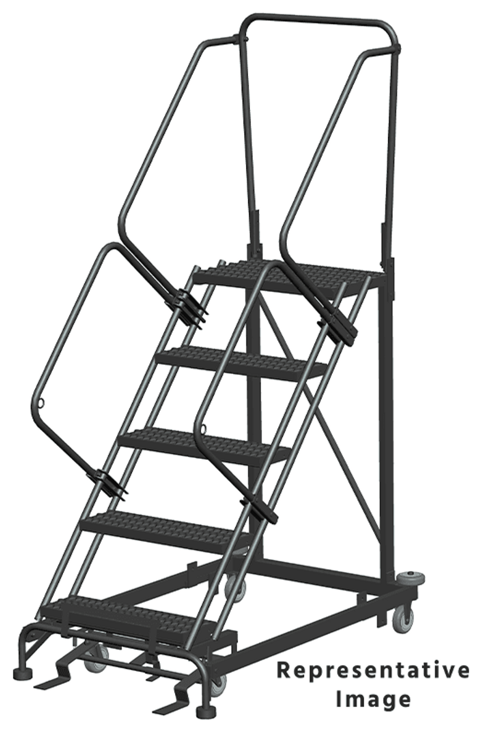 Heavy Duty 8 Step, 50 Degree Slope Ladder, Perforated Setup - Ballymore Safety Products