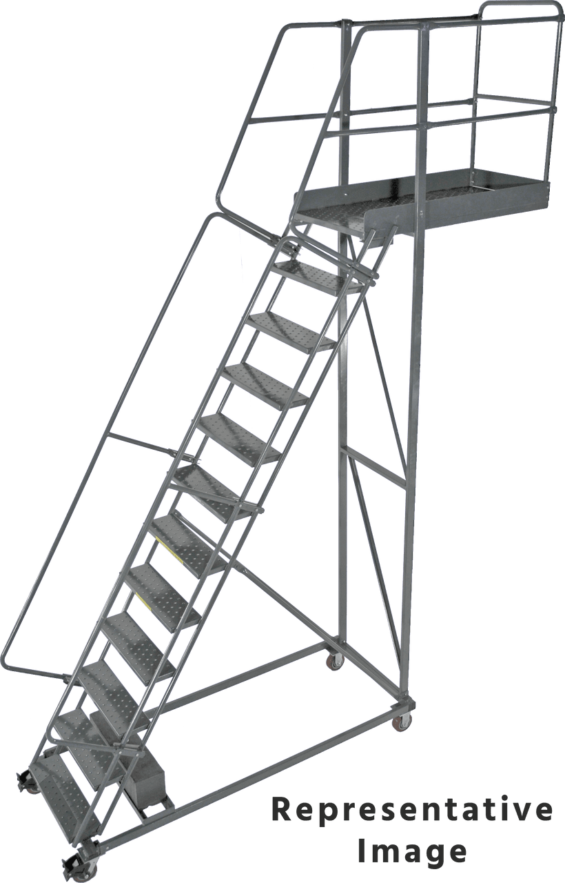Cantilevered Ladders, CALOSHA, 15 Step, 40 In Wide Base, 42 in Overhang ...