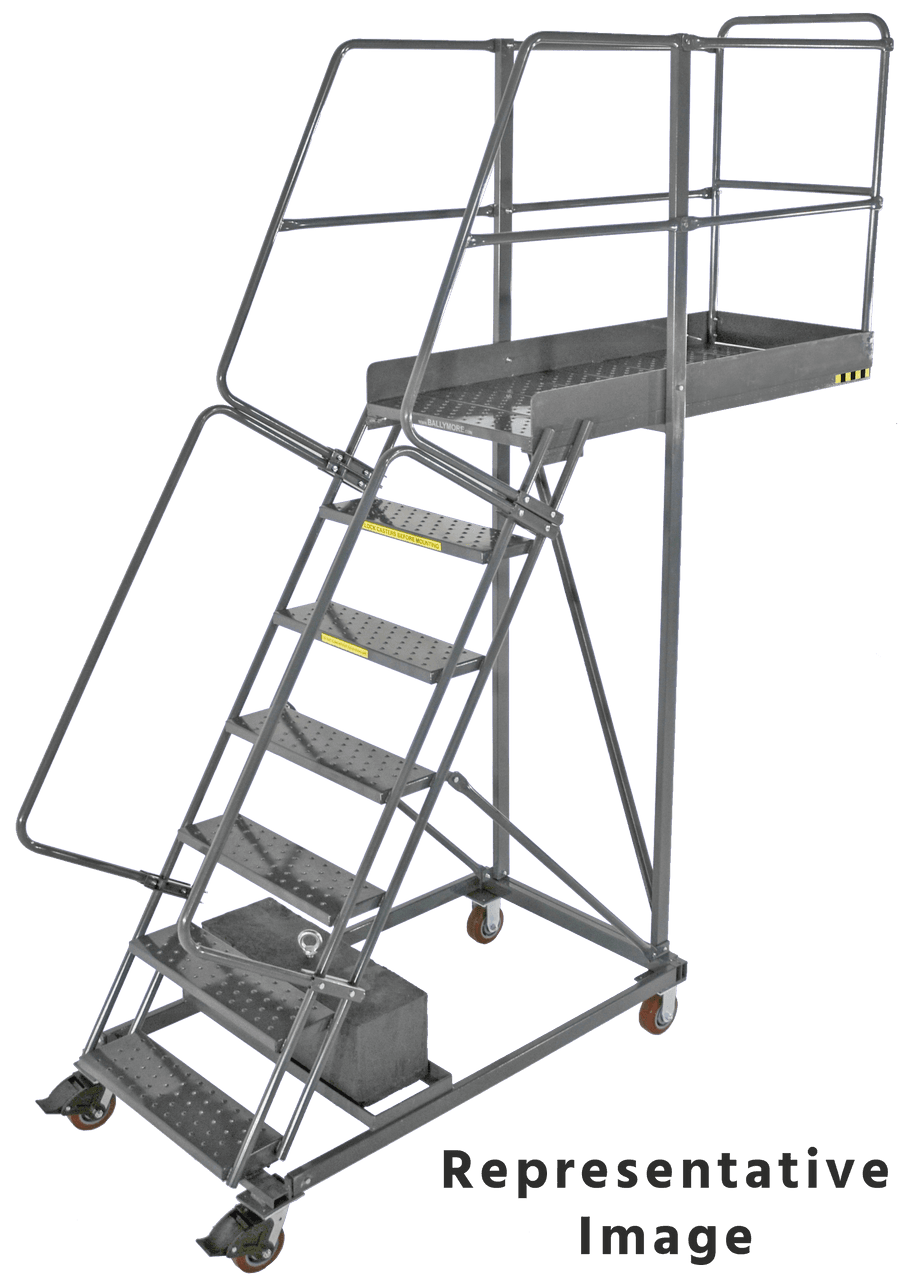 Cantilevered Ladders, 7 Step, 32 In Wide Base, 35 in Overhang ...